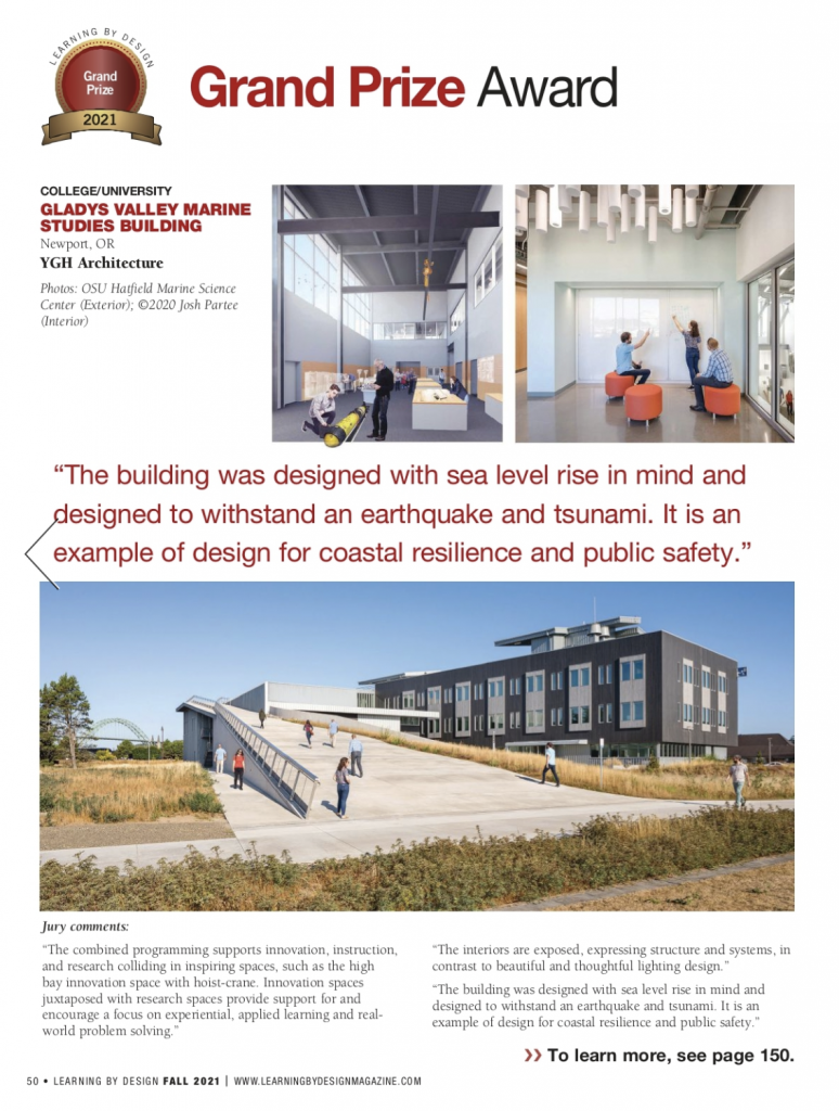 OSU Marine Studies Building Wins Excellence in Structural Engineering Award